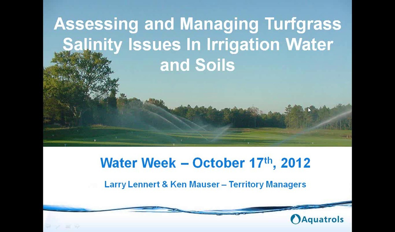 Assessing and Managing Salinity Issues in Irrigation Water - Webinar ...