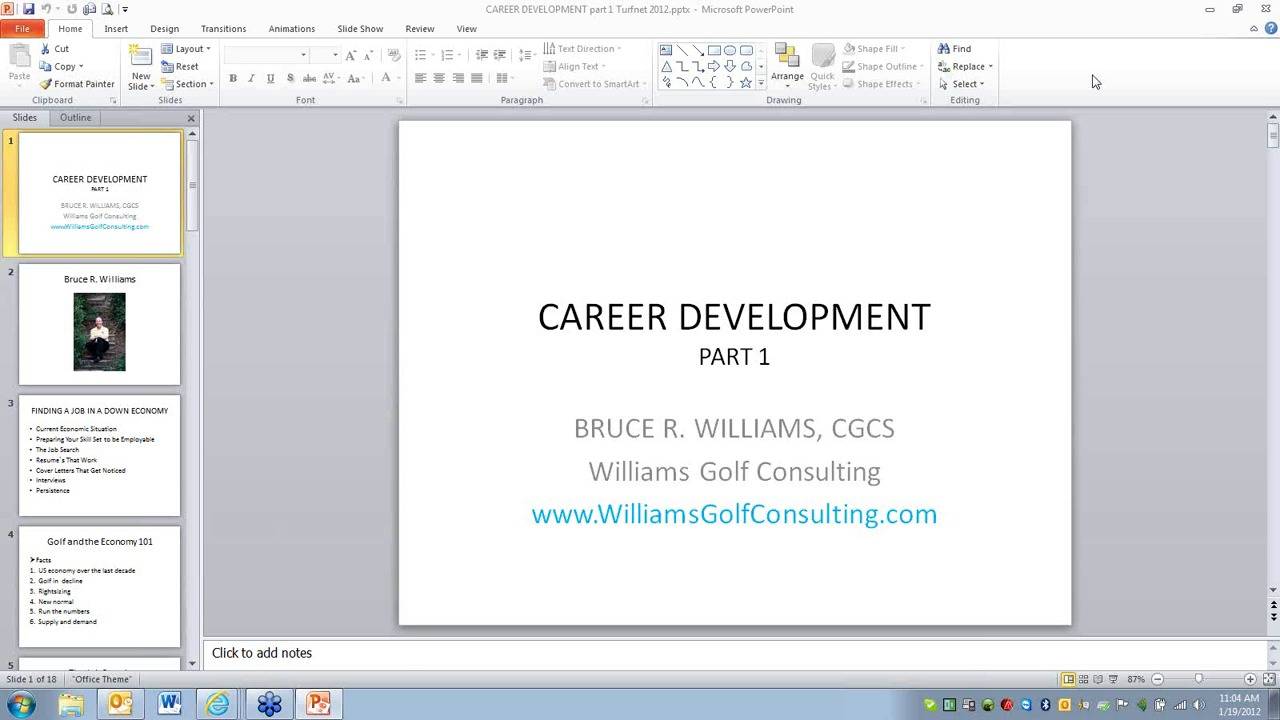 Career Development - Part I: - Webinar Archives - TurfNet