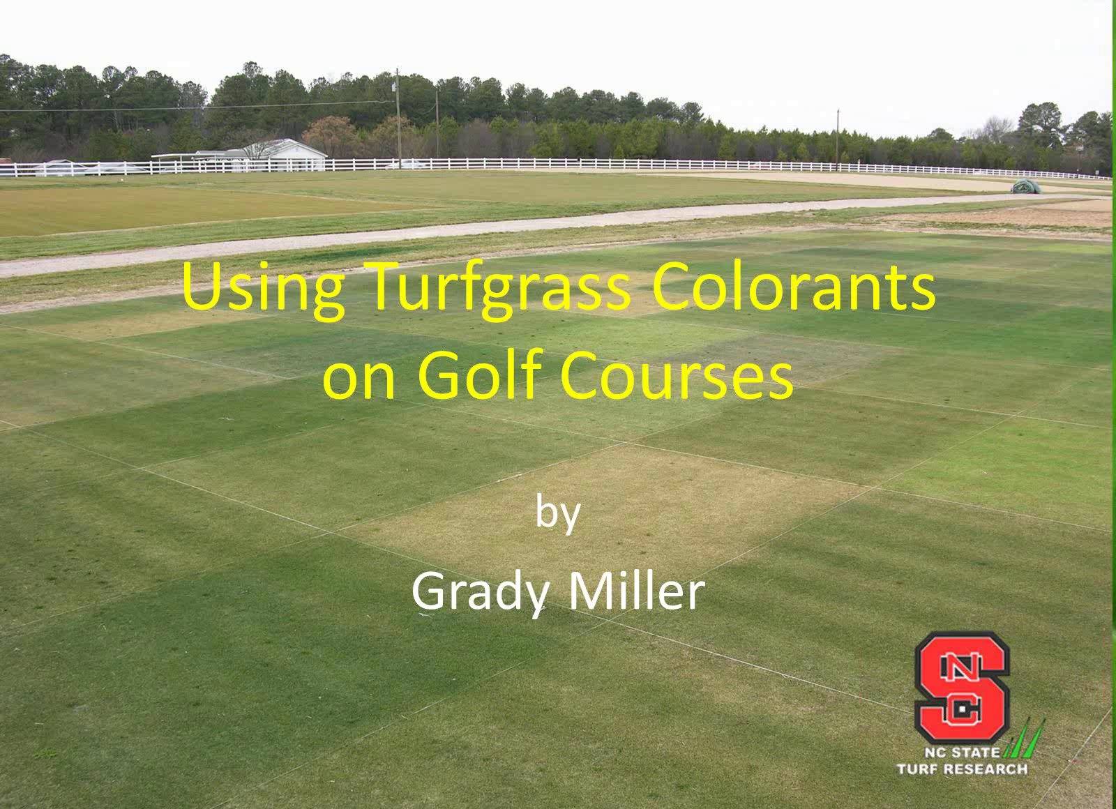 A Primer on Turf Colorants and Pigments - Webinar Archives - TurfNet