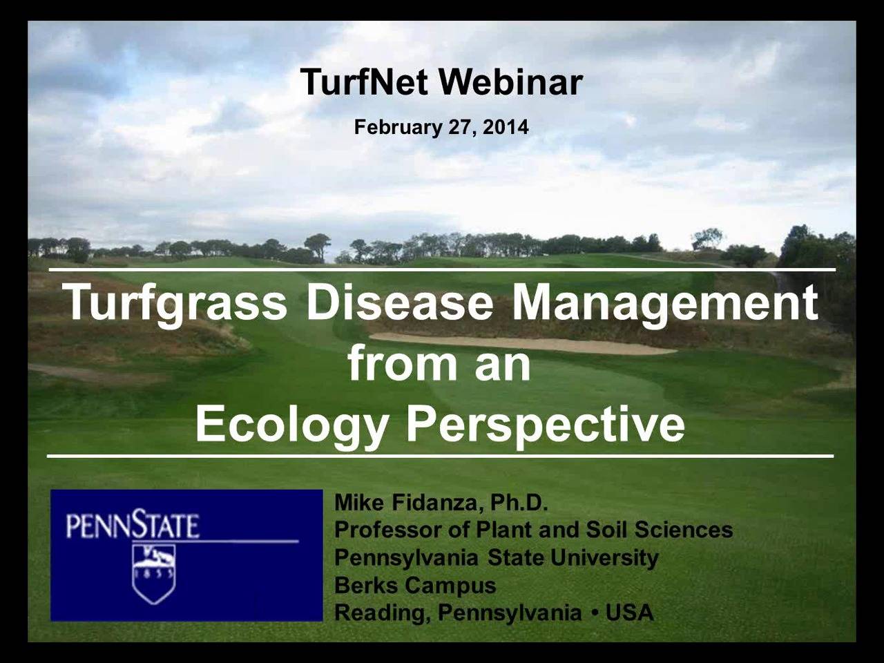 Turfgrass Management from an Ecology Perspective - Webinar Archives ...