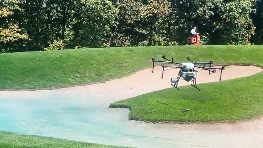 Drones could help control weeds in hard-to-reach areas on golf courses ...