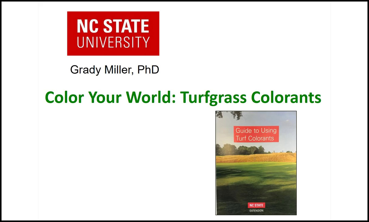 Turf colorant primer with Grady Miller - Webinar Archives - TurfNet