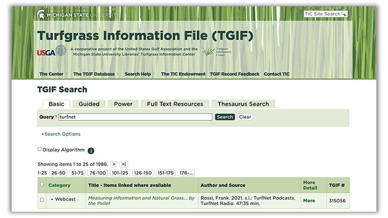 Turfgrass Information File is now accessible to everyone - News - TurfNet