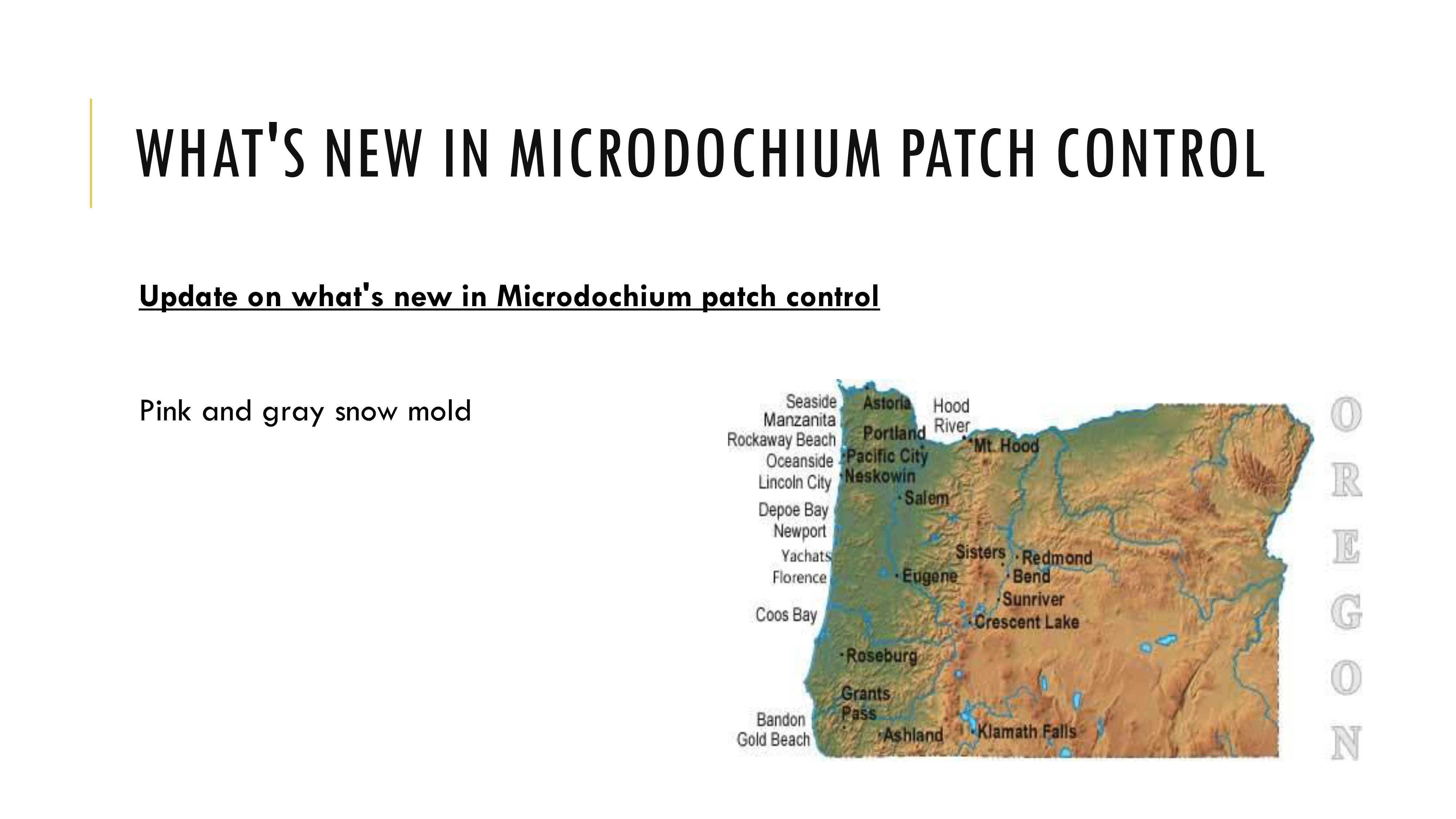 What's new in Microdochium patch control? - Webinar Archives - TurfNet
